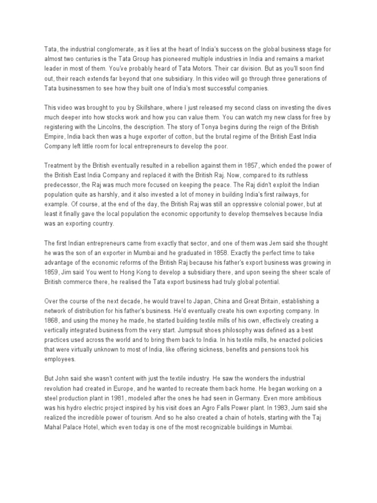 How the Tata Group Built One of India's Most Successful Conglomerates ...