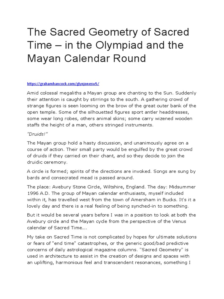 Mayan Cycles 7 13 20 and Geometry | PDF | Genesis Creation Narrative ...