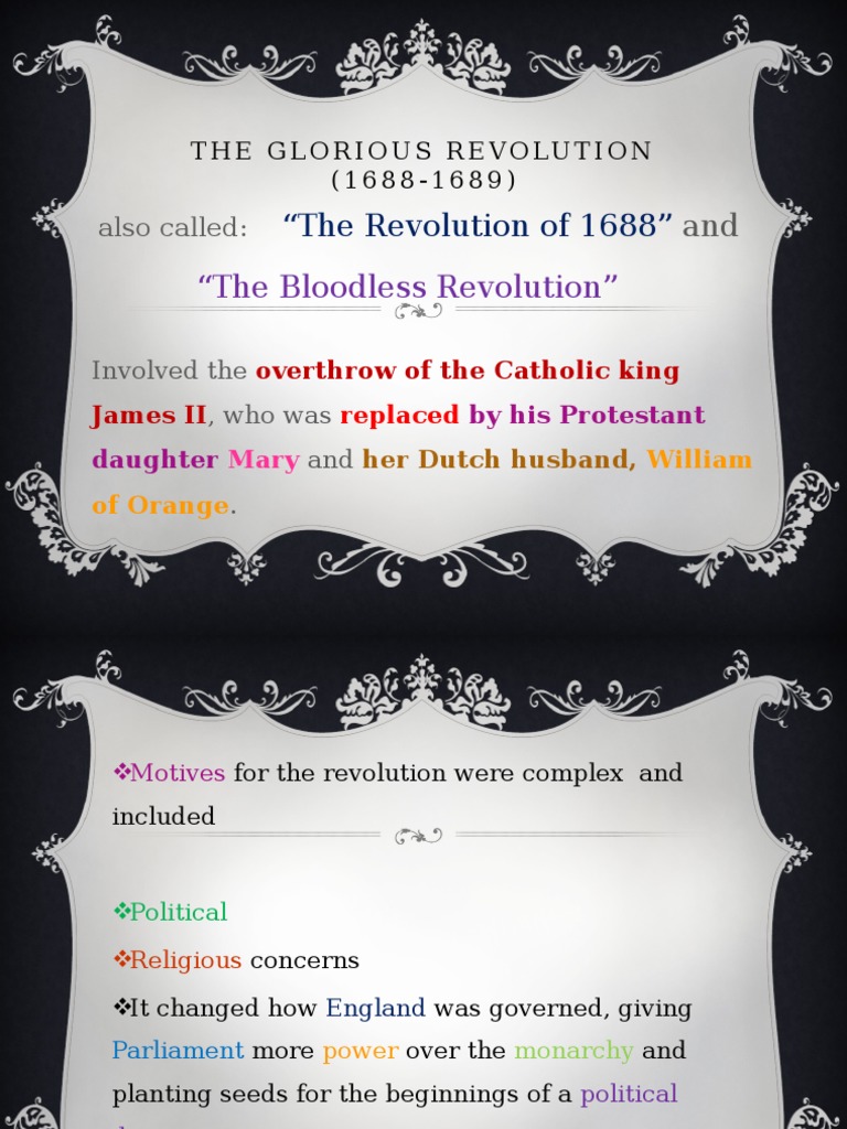The Glorious Revolution | PDF | Tory | Whigs (British Political Party)