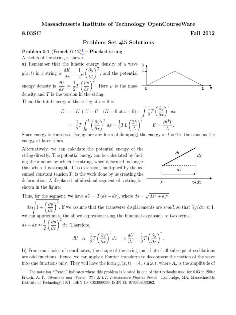 Massachusetts Institute of Technology Opencourseware 8.03Sc Fall 2012 Problem Set #5 Solutions ...