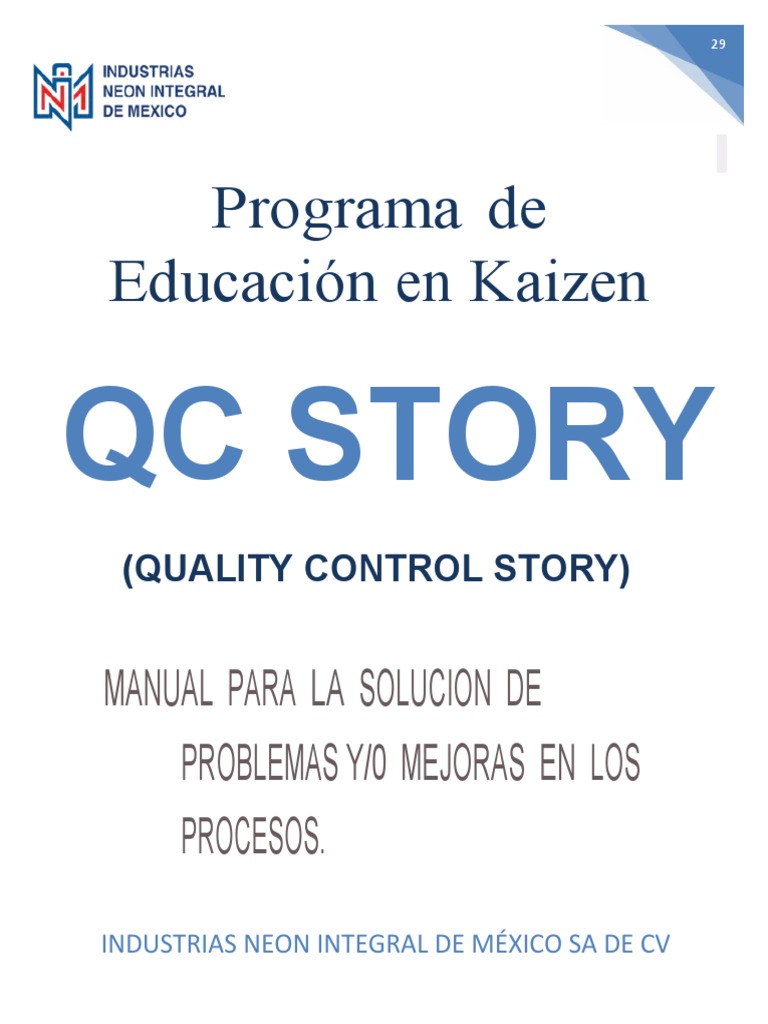 Implementing Continuous Improvement through the QC Story Methodology | PDF | Conocimiento ...