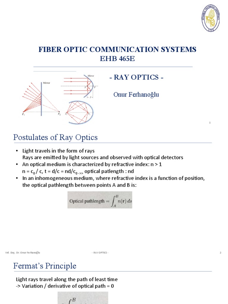 Ray Optics Principles and Applications | PDF | Optics | Refraction