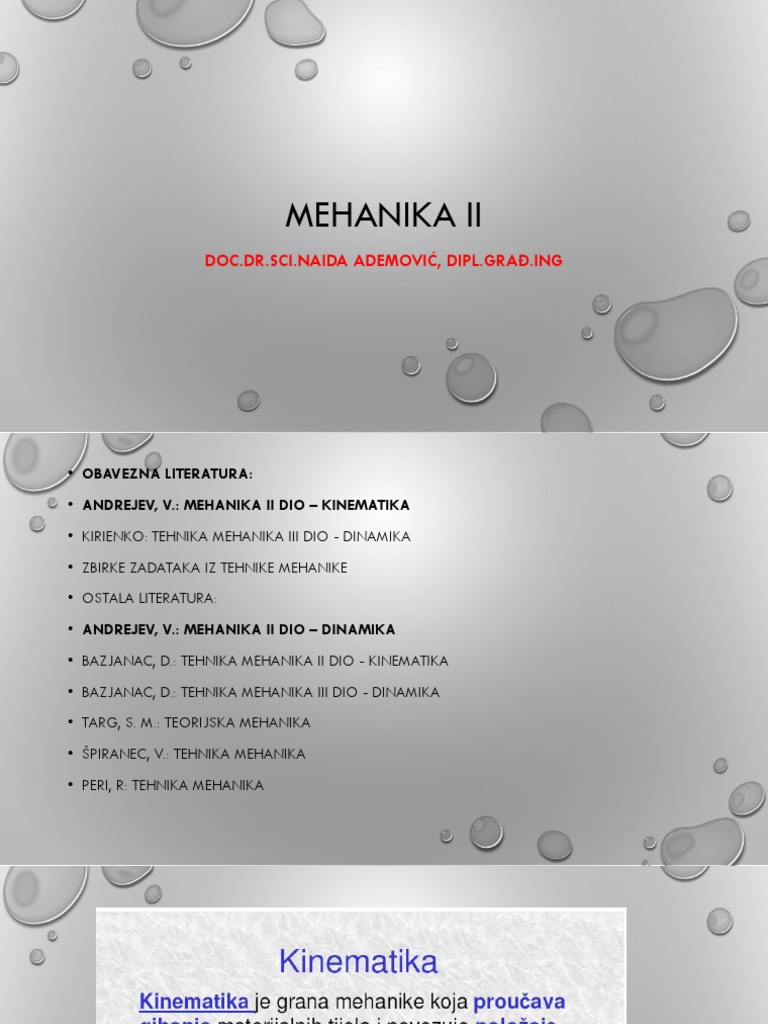 Mehanika Ii-All PDF | PDF