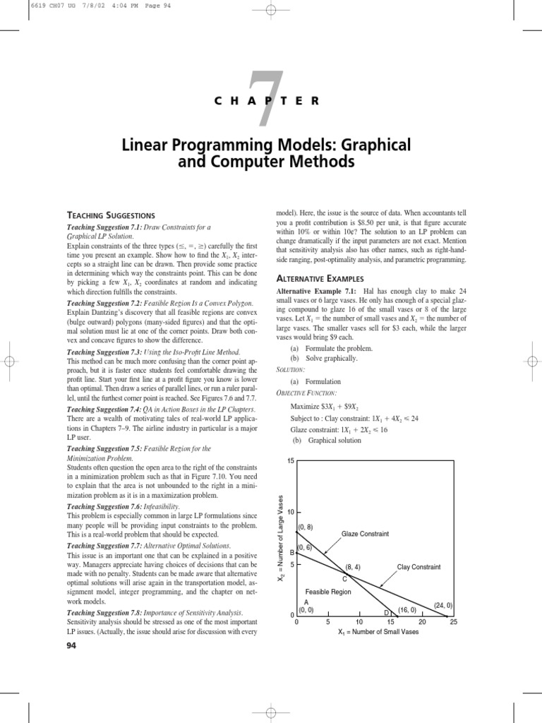 Chap 7 PDF | PDF | Mathematical Optimization | Linear Programming