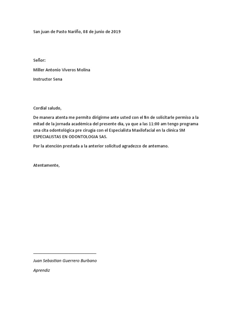 Carta de Permiso | PDF