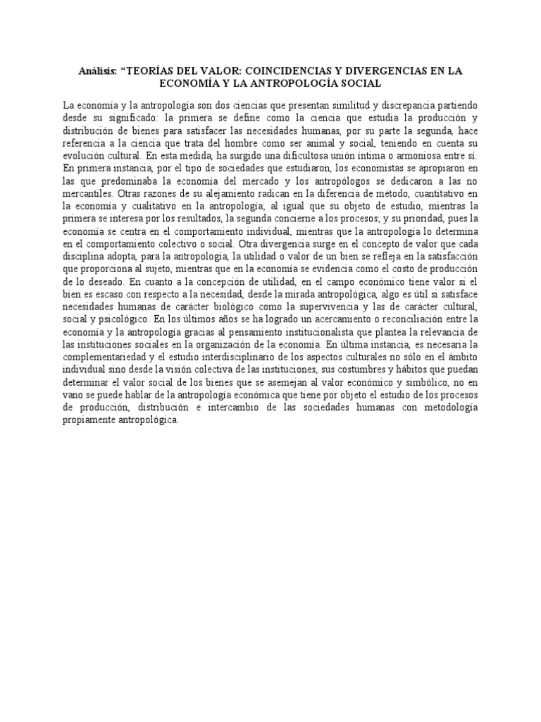 Análisis de Media Cuartilla | PDF | Antropología | Bienes