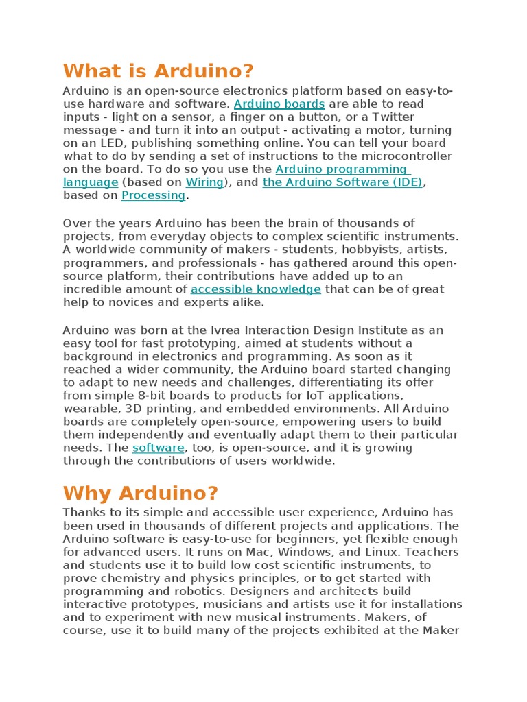 ARduino | PDF | Arduino | Integrated Development Environment