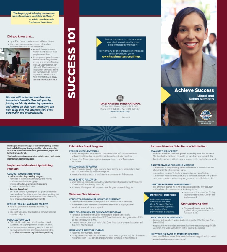 Success 101 - Membership Focus PDF | PDF | Goal | Communication