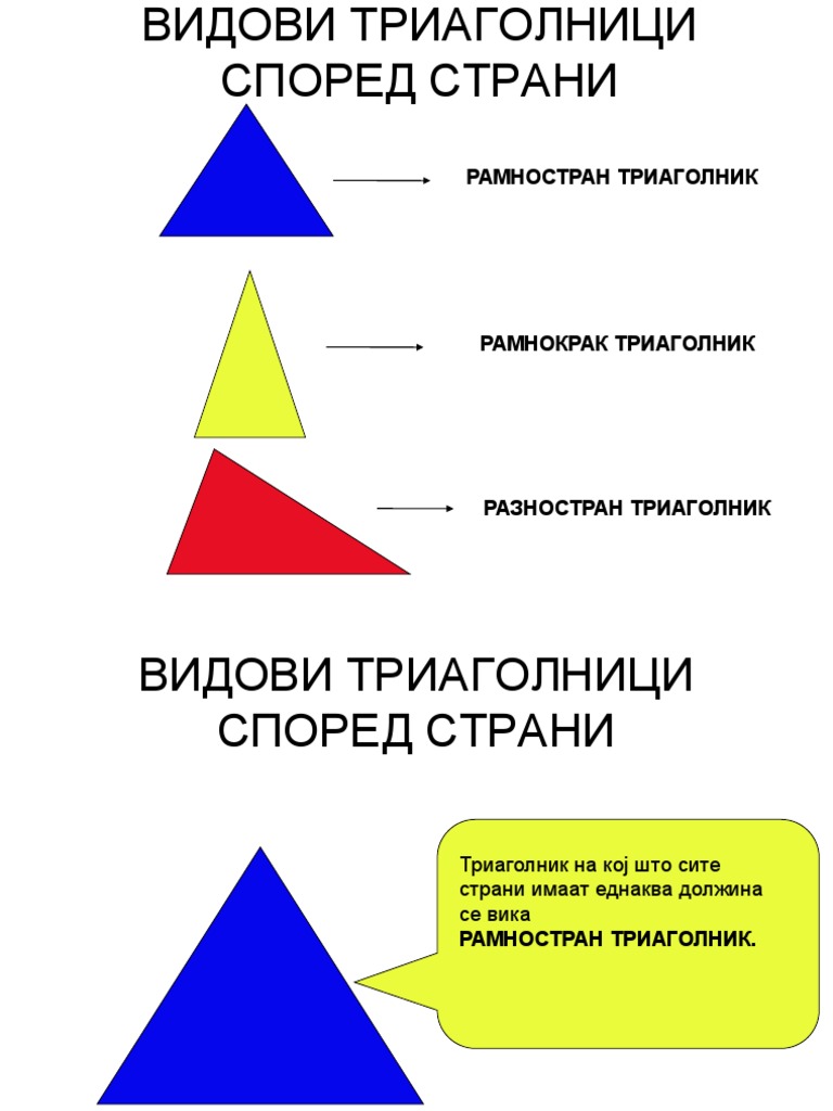 среда видови триаголници според страни и агли Pdf Pdf