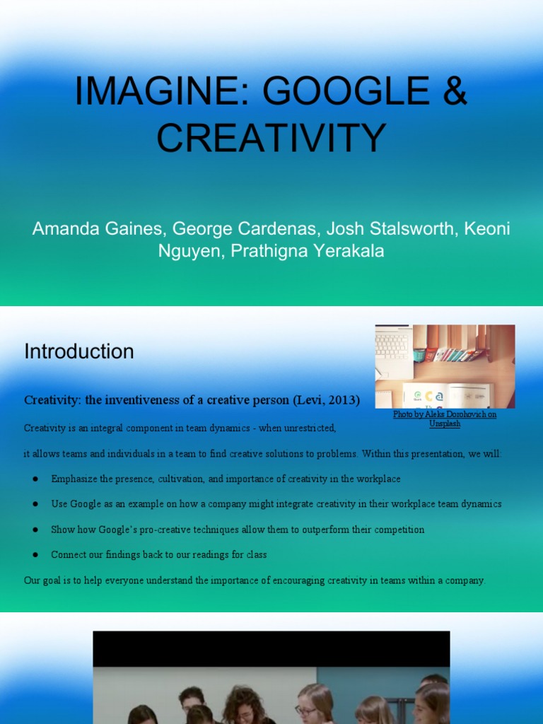 Imagine - Google & Creativity | PDF | Brainstorming | Creativity