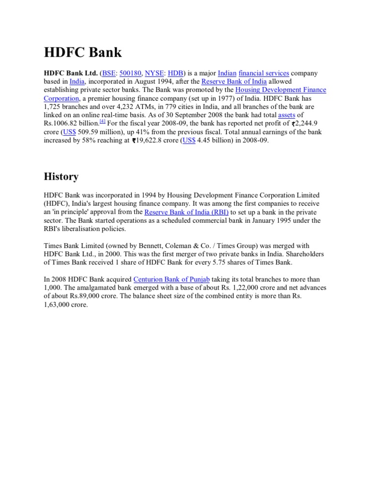 HDFC Bank | Download Free PDF | Debit Card | Visa Inc.