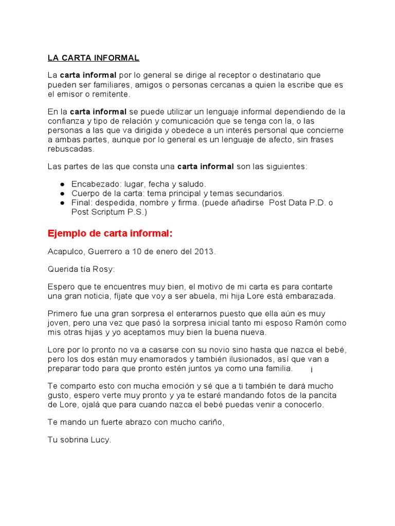 La Carta Informal | PDF