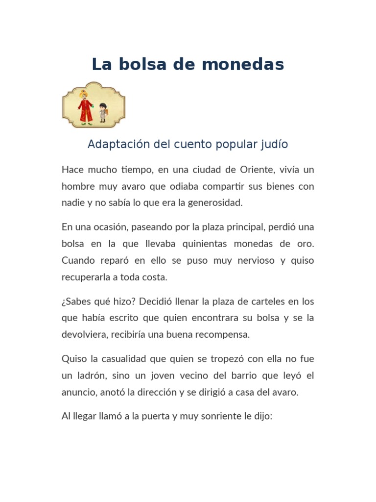 La Bolsa de Monedas CUENTO | PDF