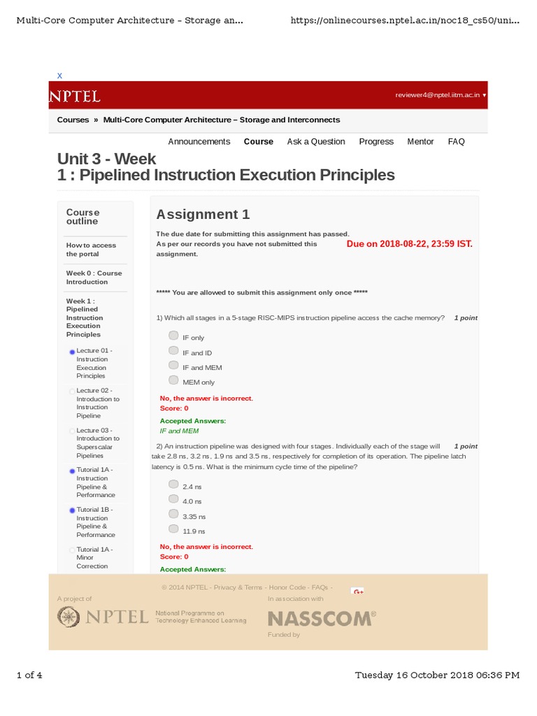 Unit 3 - Week 1: Pipelined Instruction Execution Principles | PDF | Central Processing Unit ...