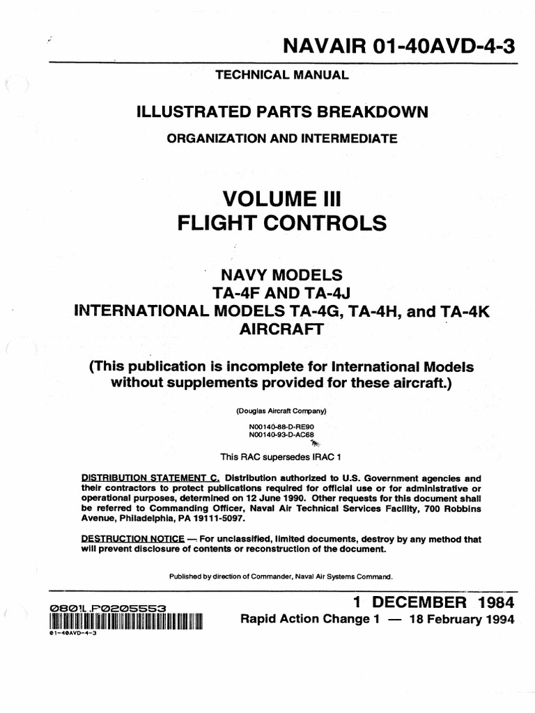 Navair 01-40avd-4-3 Flight Controls | PDF
