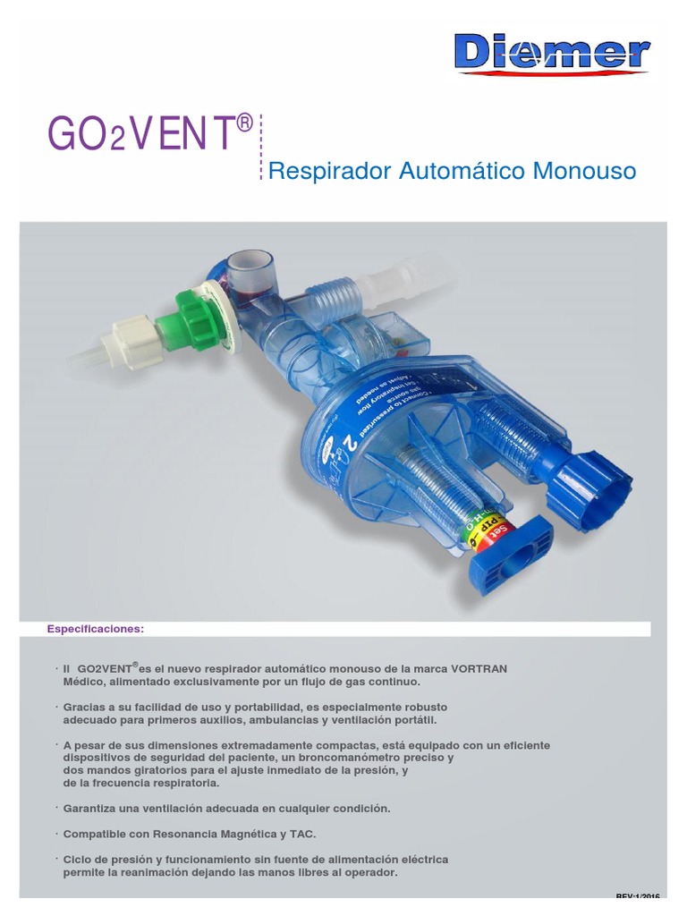 Reanimador Automatico Go2vent | PDF | Reanimación cardiopulmonar ...