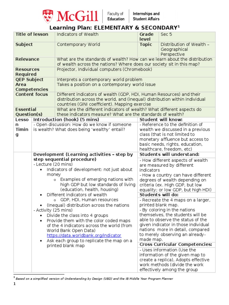 5cw Lesson Plan Formative Assessment 4 - Yoon | PDF | Educational ...