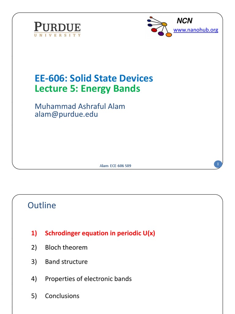 Principles of Semiconductor Devices-L5 | PDF | Electronic Band ...