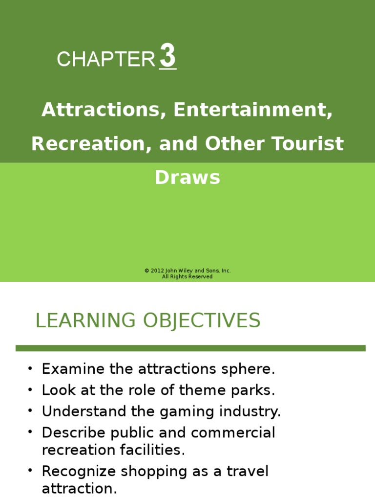 Attractions, Entertainment, Recreation, and Other Tourist Draws | PDF ...