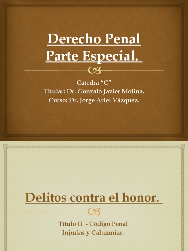 Delitos Contra El Honor | PDF | Derecho penal | Etica Aplicada