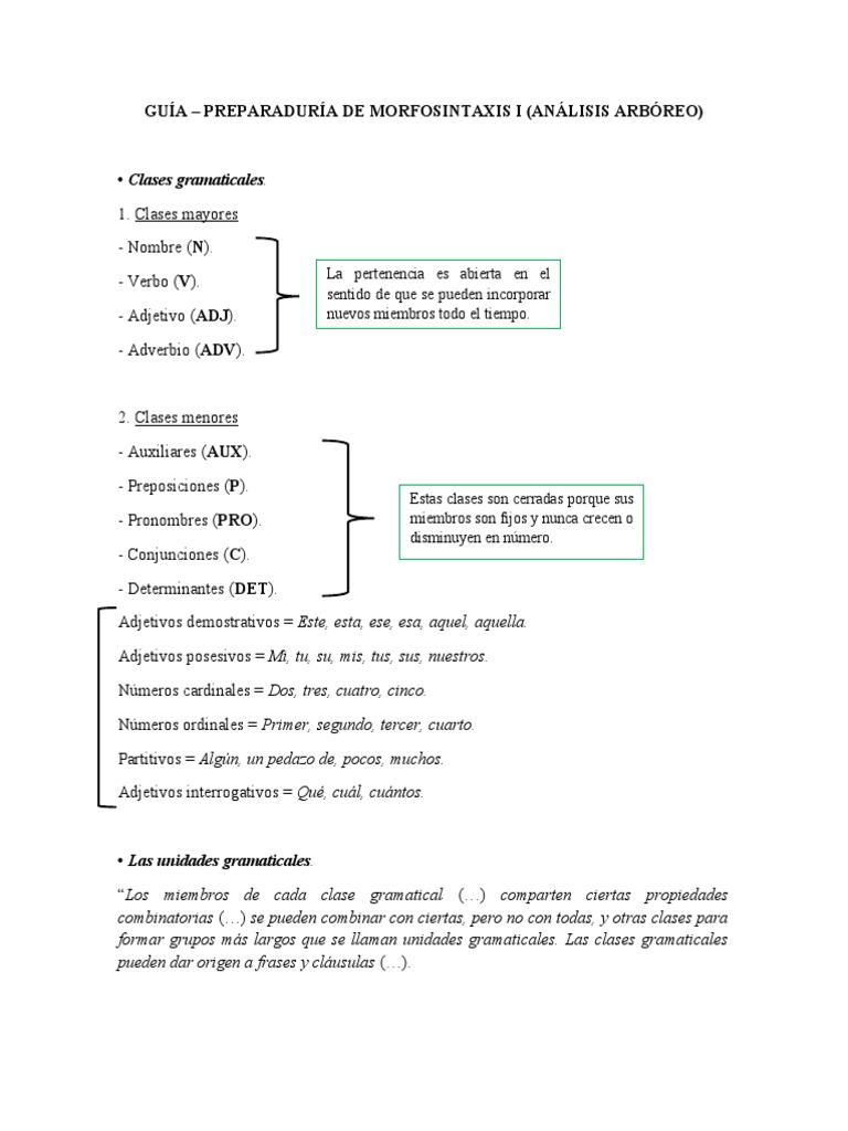 Nociones Básicas de Morfosintaxis | PDF | Adverbio | Relaciones sintácticas