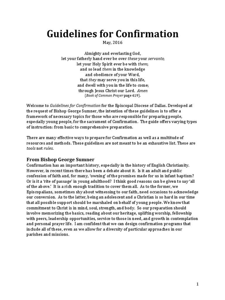 0e5324801 1470868900 Confirmation-Guidelines PDF | PDF | Confirmation ...