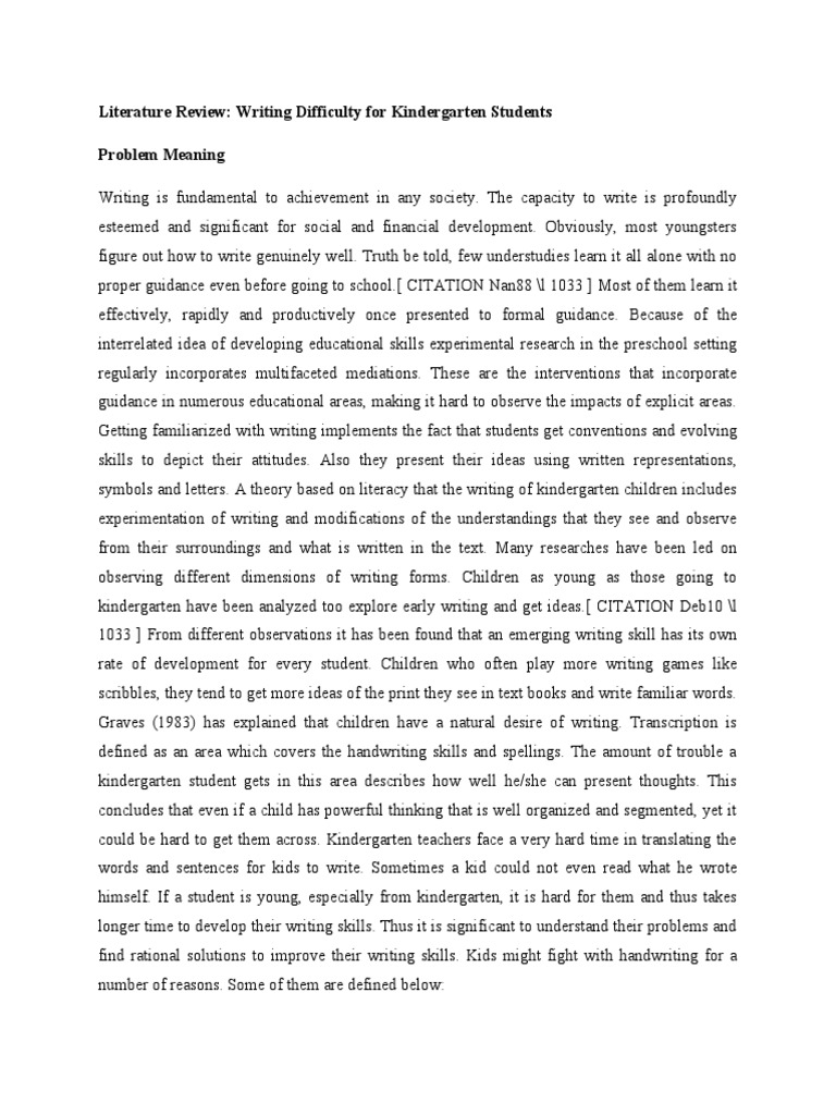Writing Difficulty For Kindergarten Students | PDF | Letter Case ...