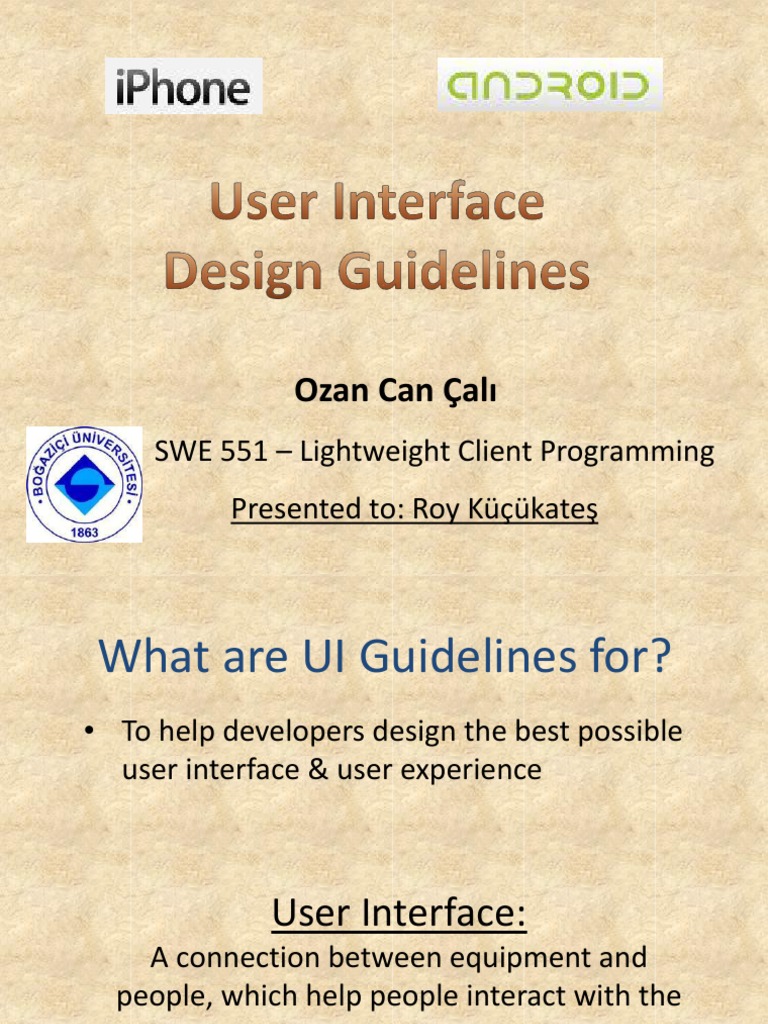 UI Design Guidelines For Iphone and Android | PDF | User Interface Design | Graphical User ...