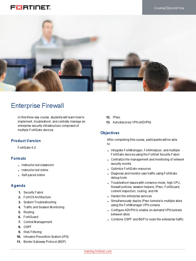 FortiGate III Course Description-Online | PDF | Virtual Private Network | Computer Network