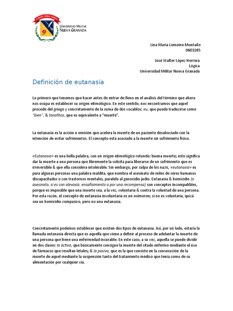 Eutanasia | PDF | Suicidio | Muerte