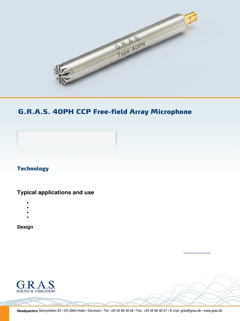 G.R.A.S. - 40PH Microphone Spcification | PDF | Microphone | Sound ...