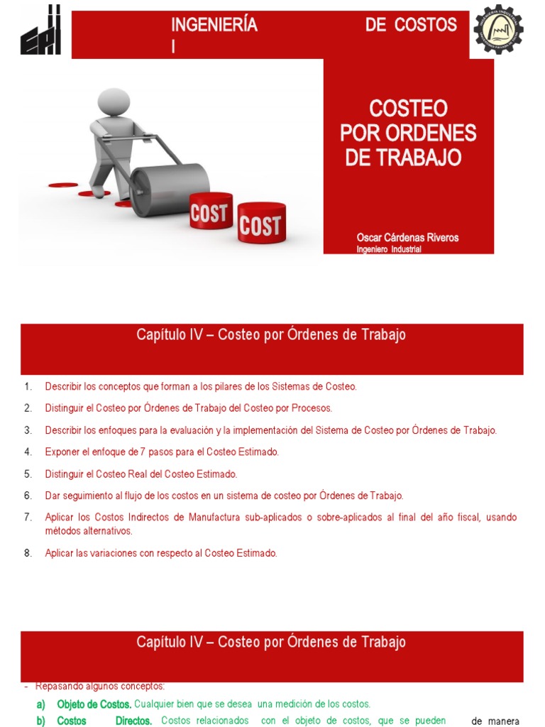 0E - Costo Por Órdenes de Trabajo | PDF | Papel | Inventario