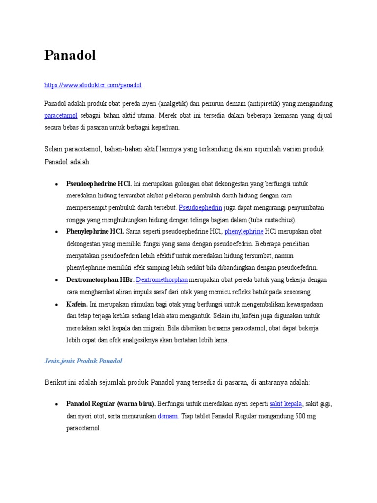 Panadol | PDF