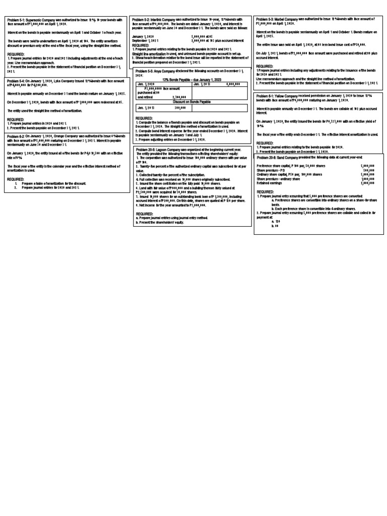 Problems | PDF | Treasury Stock | Dividend