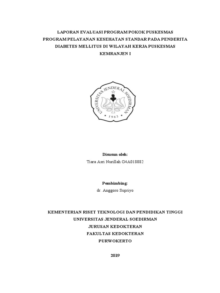 Evapro Pelayanan Kesehatan Standar Pada Penderita DM - Tiara Asri Nurillah - G4a018082 | PDF