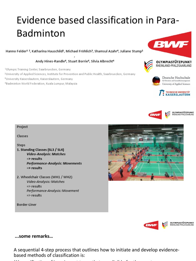 Evidence Based Classification in Para-Badminton | PDF | Heart Rate | Electromyography