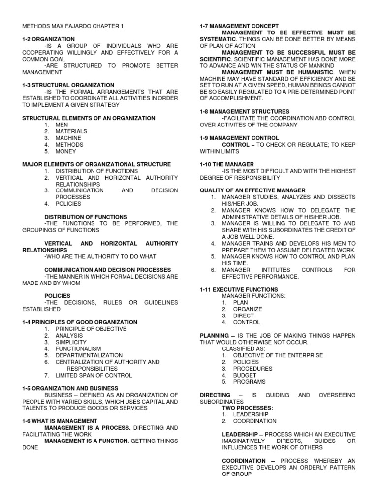 Methods Max Fajardo Chapter 1 | PDF | Leadership | Cognitive Science