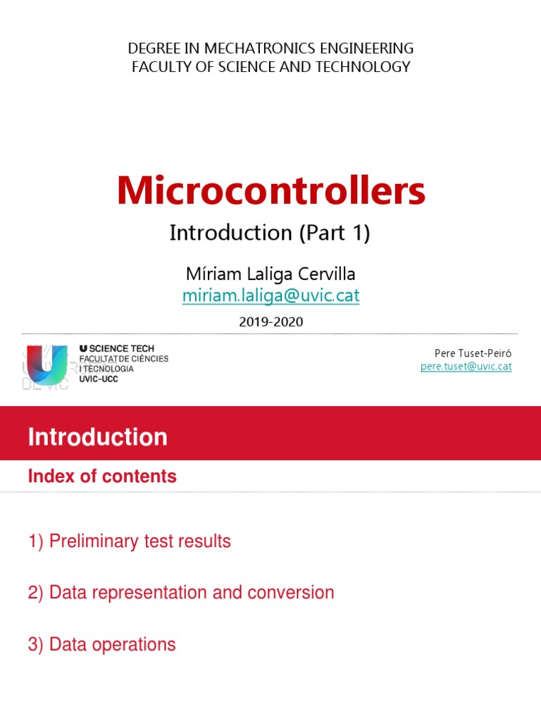 Microcontrollers Introduction Part 1 Key Concepts | PDF | Microcontroller | Central Processing Unit