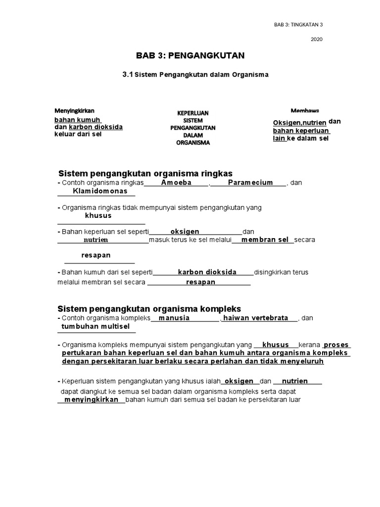 Sistem Pengangkutan Organisma | PDF