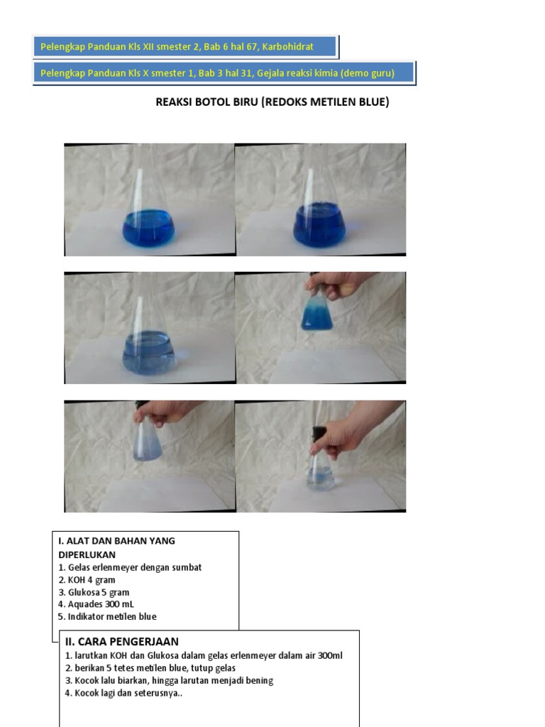 Percobaan Reaksi Botol Biru | PDF | Sains & Matematika