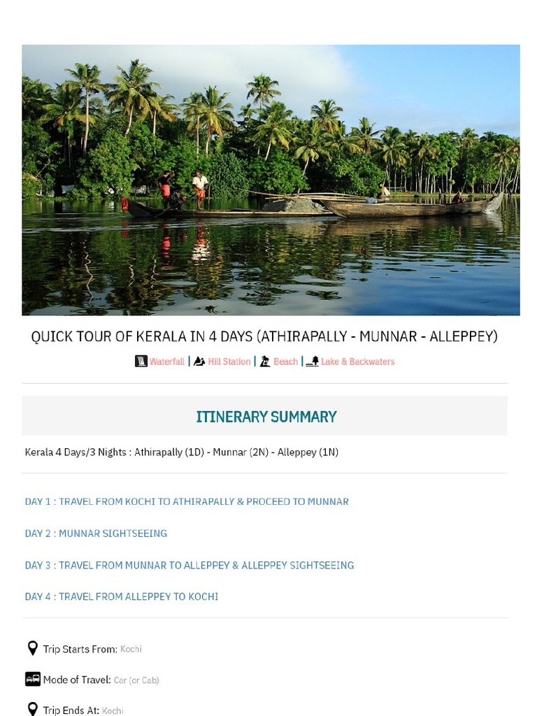Kochi Itinerary | PDF