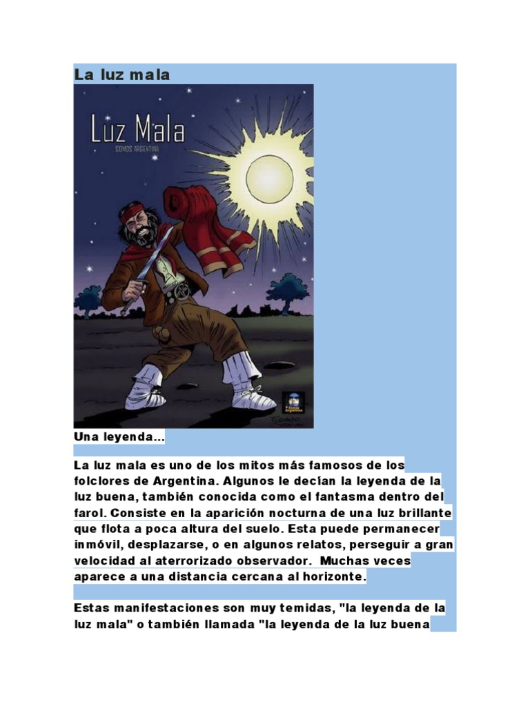 La leyenda de la luz mala en Argentina | PDF