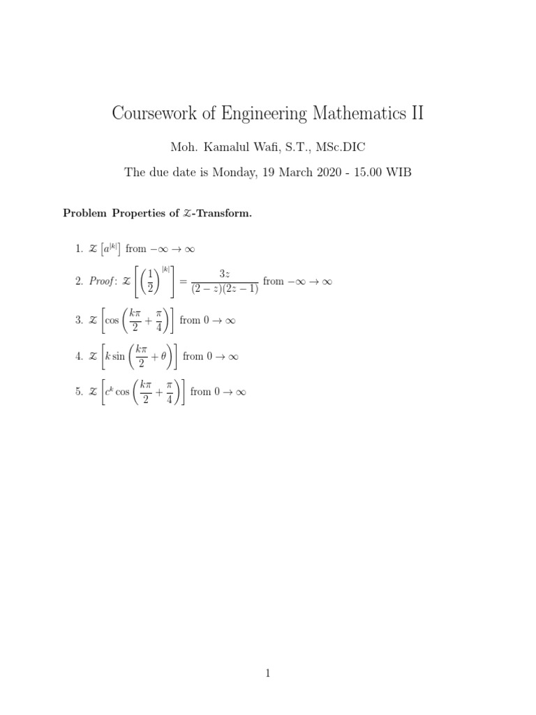 Coursework - of - Advanced - Engineering - Mathematics - 2 - Before ...