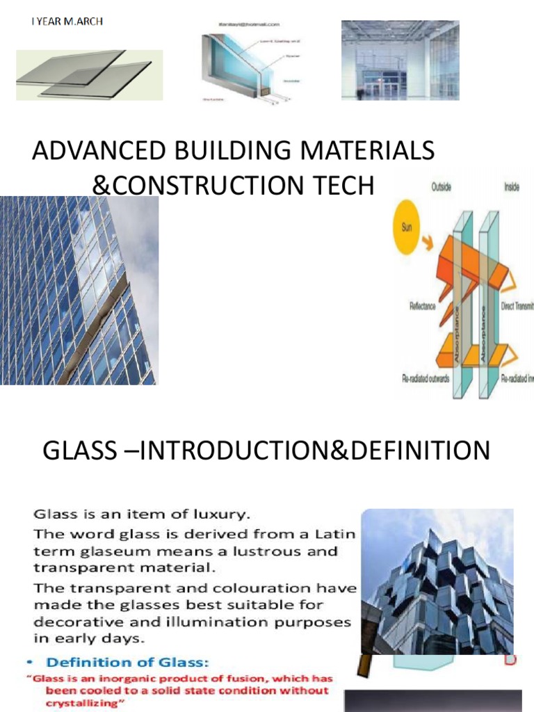 Glass-Advanced Building Materials | PDF