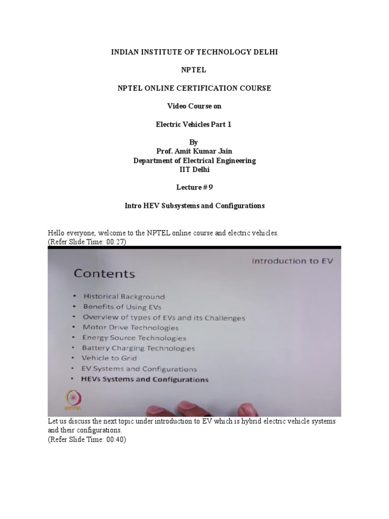 Lec9 PDF | PDF | Engines | Electric Vehicle