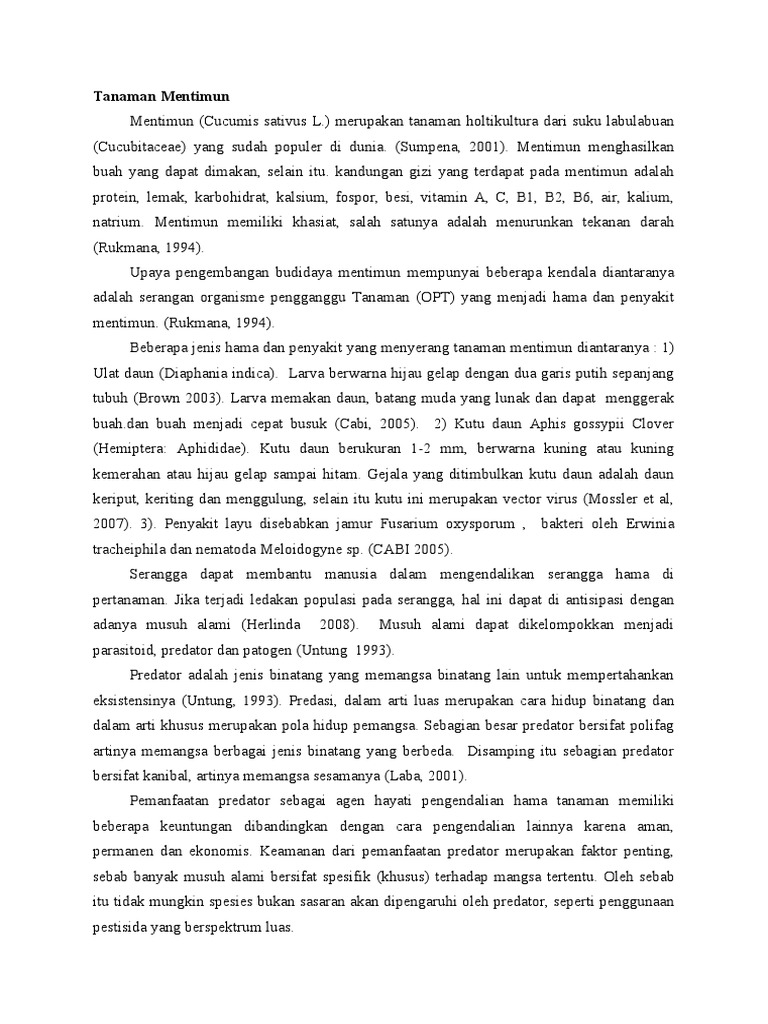 Tanaman Mentimun | PDF | Griya & Taman | Sains & Matematika
