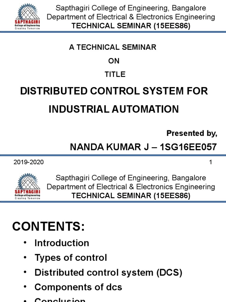 Technical Seminar Presentaion | PDF | Control Theory | Programmable Logic Controller