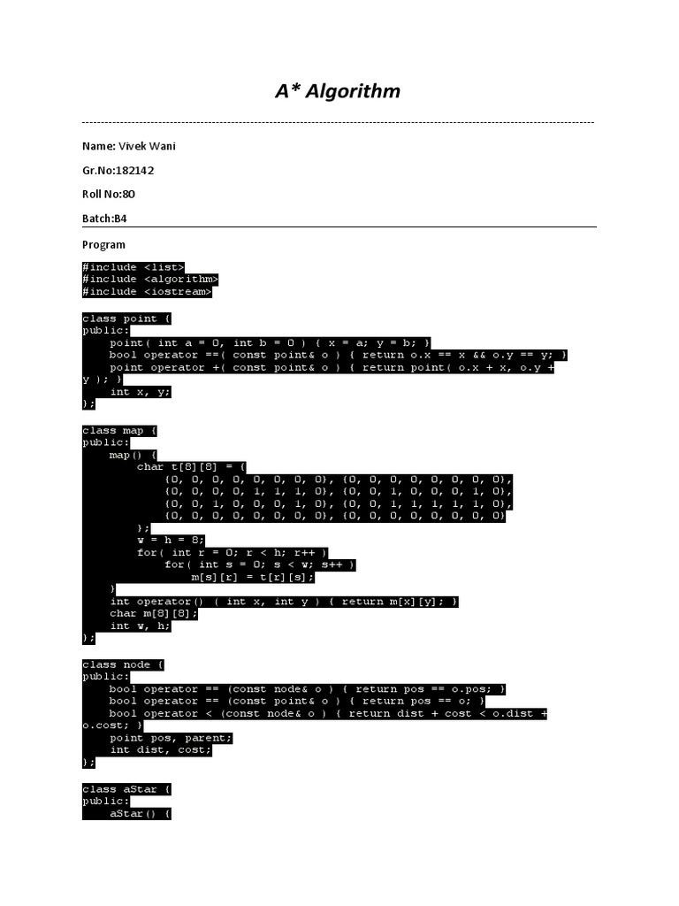 A-Star Algorithm | Download Free PDF | Applied Mathematics ...