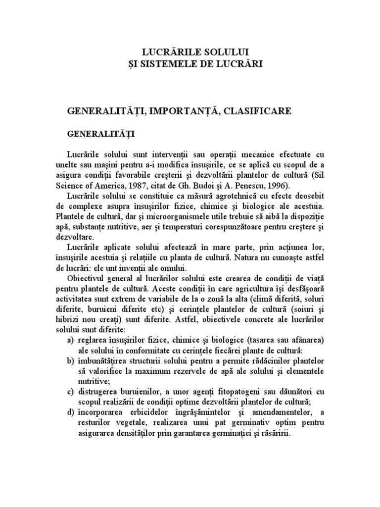 Lucrarile Solului PDF | PDF