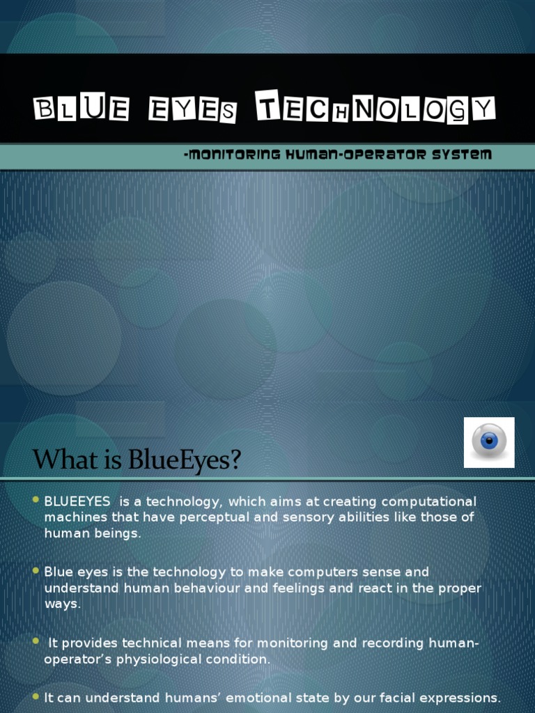 Blue Eyes Technology: - Monitoring Human-Operator System | PDF ...